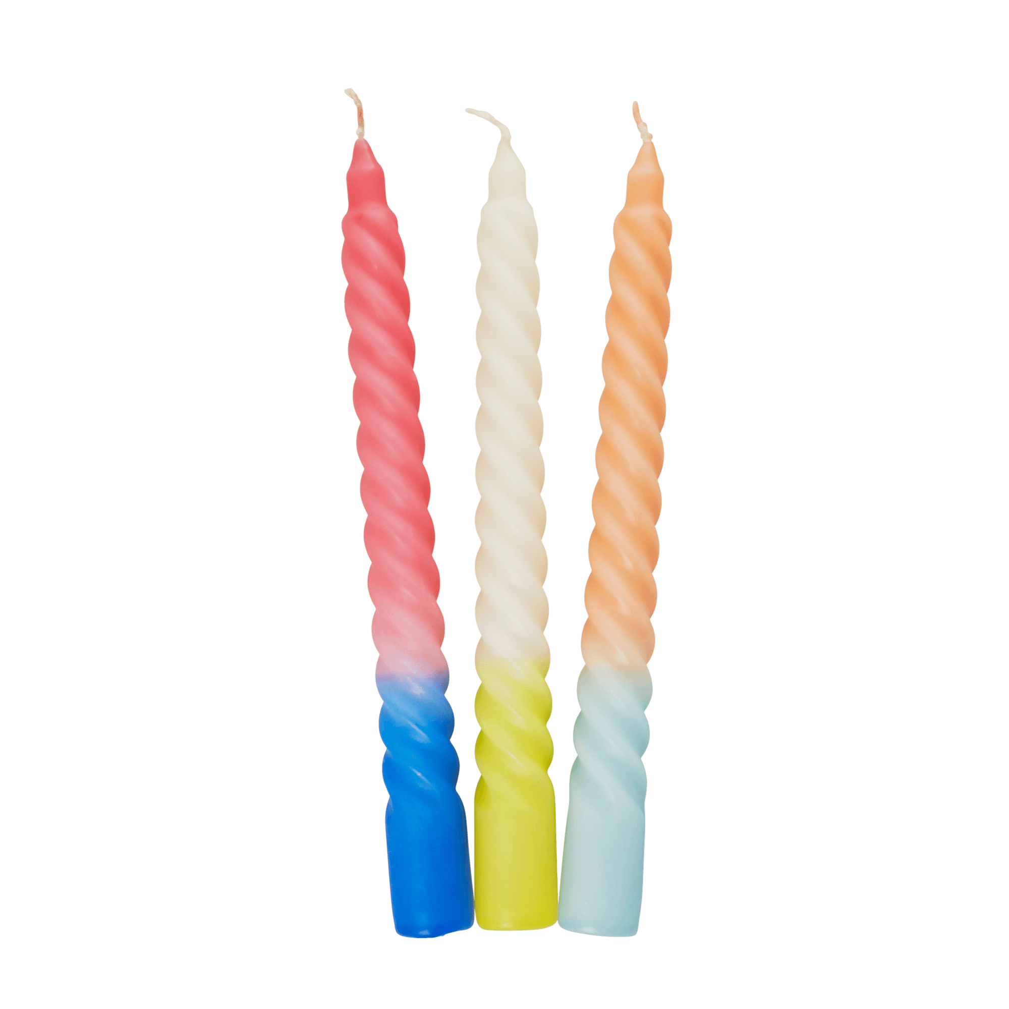 Pastel twisted two-tone dinner candles by Rice DK - set of 3 – Colour ...
